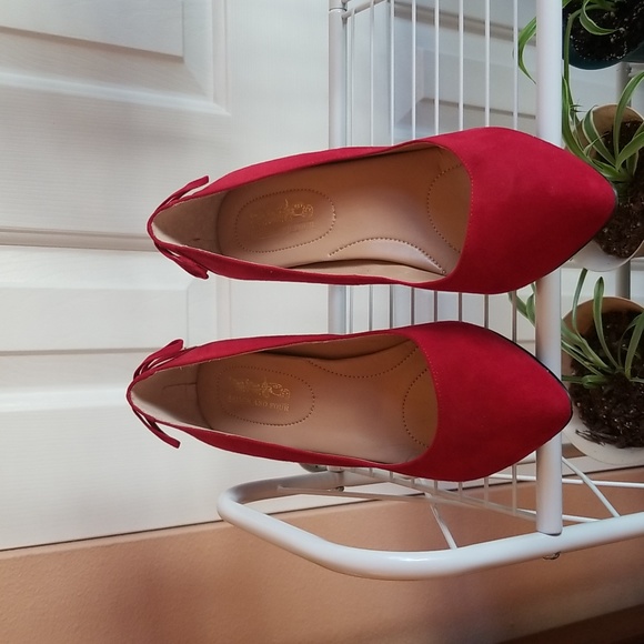 Coach and Four | Shoes | Coach And Four Red Suede Pumps | Poshmark